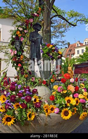 Karl Valentin statue, Viktualienmarkt, Munich, Bavaria, Germany Stock ...