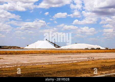 Salt mining in Port Headland Western Australia salt is being extracted ...