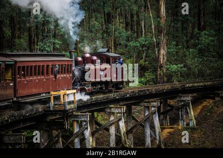 Puffing Billy Steam Train Dandenong Mountains Melbourne Victoria Australia Stock Photo - Alamy