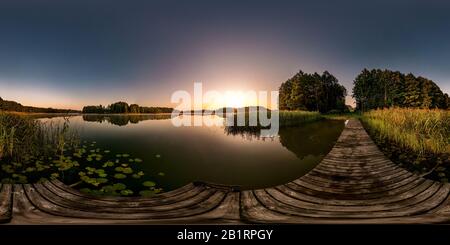 360° view of 360 equirectangular photo morning on Pensacola Beach Gulf ...