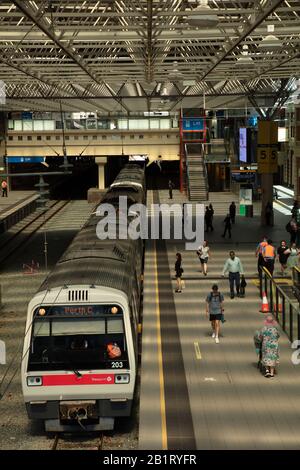 Transperth railway station seen in Perth, Western Australia Stock Photo ...