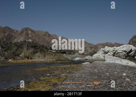 Wadi Fanja, Oman Stock Photo - Alamy
