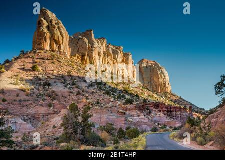 Circle Cliffs, Wingate Sandstone formation, Burr Trail Road, Grand ...