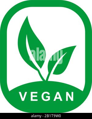 vegan icon bio ecology organic,logos label tag green leaf Stock Vector ...