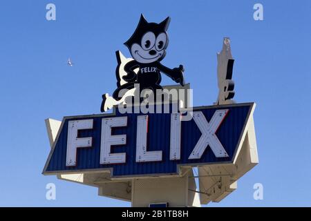 Felix Chevrolet sign for an auto dealer in Los Angeles California Stock ...