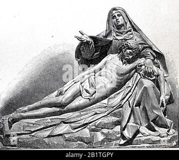 The Pietà – the Virgin Mary cradling the dead body of Jesus. Our Lady ...