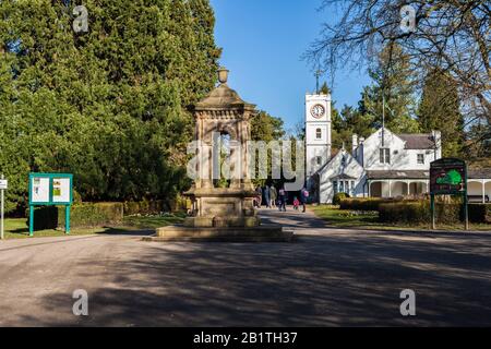 The fountain,pavillion and clock tower in the South Park, Darlington ...