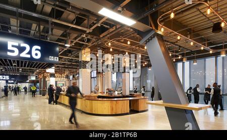 Drink and food bars open to fans at the Market Place. The New Tottenham ...
