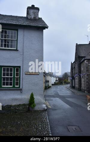 Hawkshead Village, Cumbria. UK Stock Photo - Alamy
