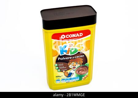 CONAD KIDS Instant Chocolate Cocoa Drink Powder Stock Photo - Alamy
