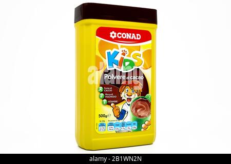 CONAD KIDS Instant Chocolate Cocoa Drink Powder Stock Photo - Alamy