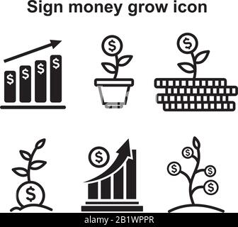 Growing chart icon. Statistics. Editable vector Stock Vector Image ...