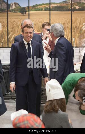 French President Emmanuel Macron visits the Paris International ...