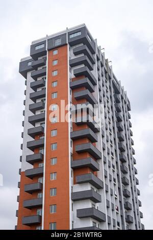 New multi-family houses against the blue sky, new houses Stock Photo ...