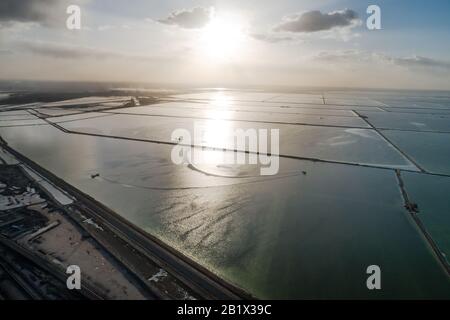 aerial view of the salt flats, Qinghai, China Stock Photo - Alamy