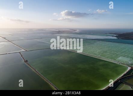 aerial view of the salt flats, Qinghai, China Stock Photo - Alamy