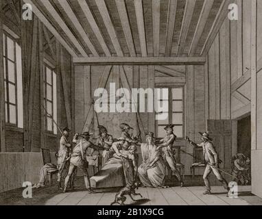 Assassination of Jean-Paul Marat - he was stabbed to death in his Stock ...