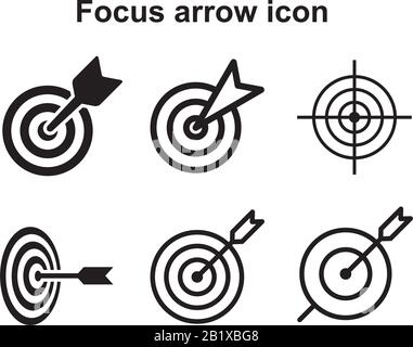 Focus Arrow icon template black color editable. Focus Arrow icon symbol ...