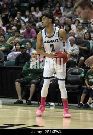 February 27, 2020 - Hawaii Rainbow Warriors guard Kameron Ng (50 ...