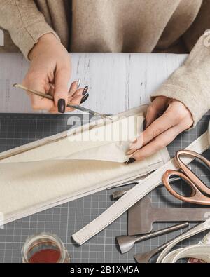 Woman is working at workshop. Concept of small business Stock Photo - Alamy