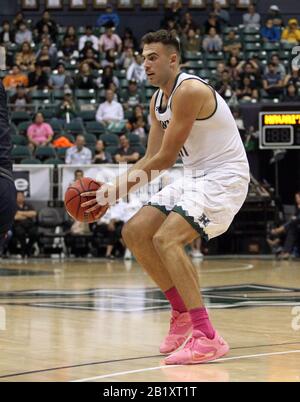 February 27, 2020 - Hawaii Rainbow Warriors guard Kameron Ng (50 ...