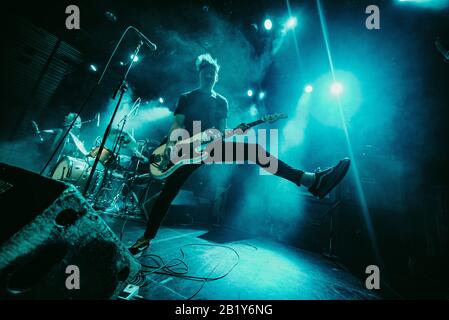 The Norwegian punk band Blood Command performs a live concert during ...