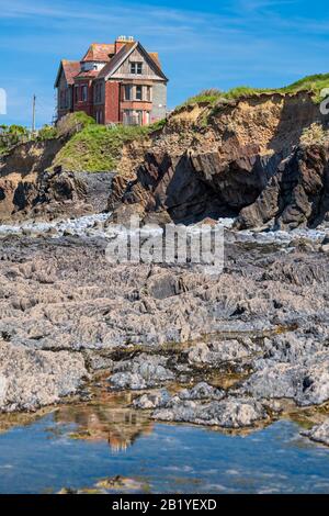 Seafield House (The Haunted House), Westward Ho!, North Devon, UK Stock ...
