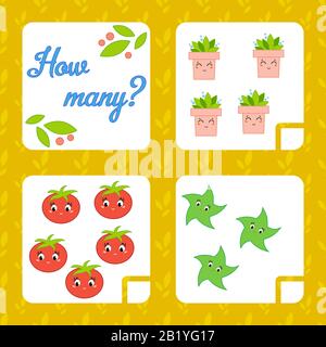 Counting objects isolated cartoon vector illustration Stock Vector ...