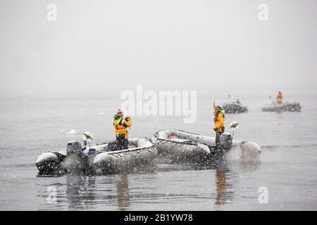 A radar on an Antarctic cruise ship ashowing heavy sea ice and icebergs ...