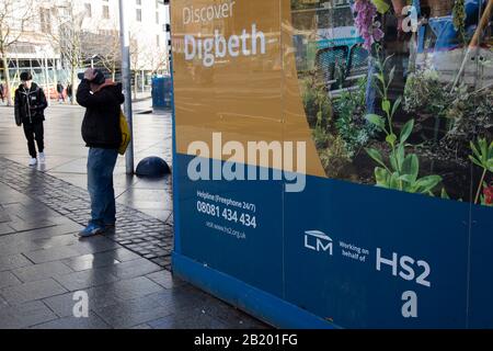HS2 Construction Site Signs & hoardings at London's Euston Station. HS2 ...
