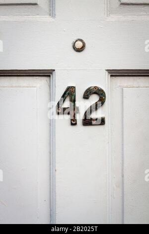 House number 42 Stock Photo - Alamy