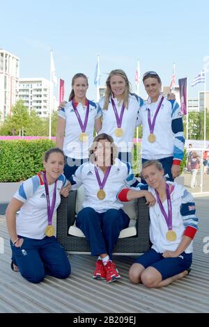 Anna Watkins, left and Katherine Grainger of Great Britain celebrate ...