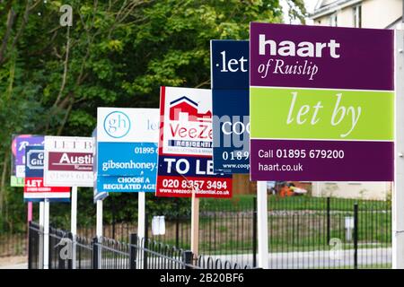 For rent signs outside houses and flats Student accommodation Cathays ...