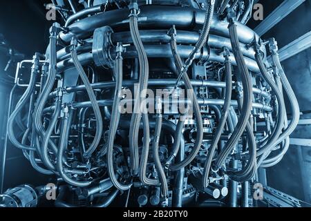 Gas turbine engine of feed gas compressor located inside pressurized ...