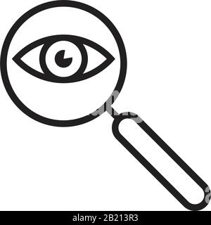 Big eye icon flat vector. View look. Vision see isolated Stock Vector ...