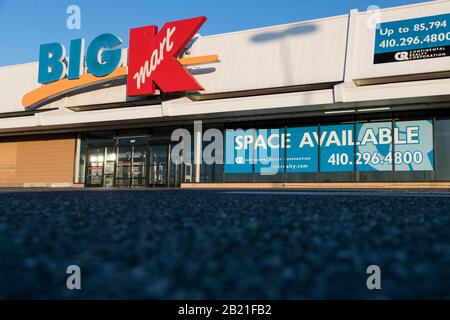 A 'Space Available" sign outside of a closed and abandoned Big Kmart ...