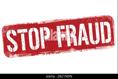 No Fraud Sign. Isolated on white background. Flat style. Vector ...