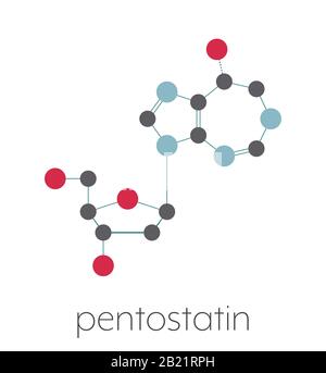 Pentostatin cancer drug molecule, illustration Stock Photo - Alamy