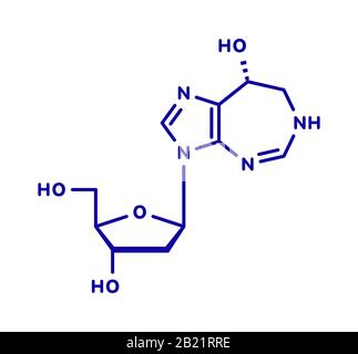 Pentostatin cancer drug molecule, illustration Stock Photo - Alamy