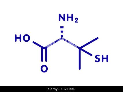 Penicillamine drug molecule, illustration Stock Photo - Alamy