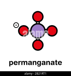 Permanganate anion chemical structure, illustration Stock Photo - Alamy