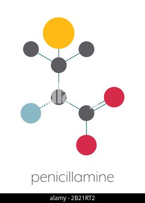 Penicillamine drug molecule, illustration Stock Photo - Alamy