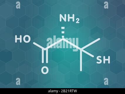 Penicillamine drug molecule, illustration Stock Photo - Alamy