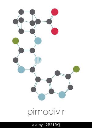 Pimodivir influenza drug molecule, illustration Stock Photo - Alamy