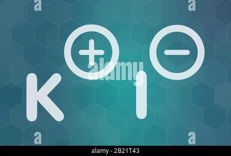 Potassium iodide chemical structure, illustration Stock Photo - Alamy