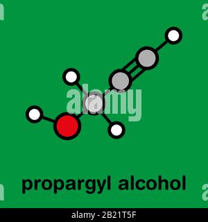 Propargyl alcohol molecule, illustration Stock Photo - Alamy