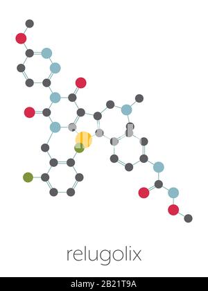 Relugolix drug molecule (gonadotropin-releasing hormone receptor ...