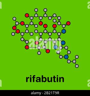 Rifabutin tuberculosis drug molecule, illustration Stock Photo - Alamy