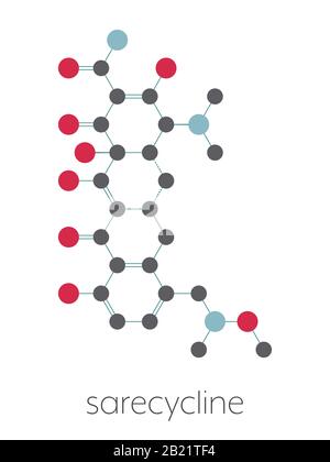 Sarecycline antibiotic drug molecule, illustration Stock Photo - Alamy