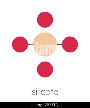 Orthosilicate (silicon tetroxide, silicate) anion, chemical structure ...